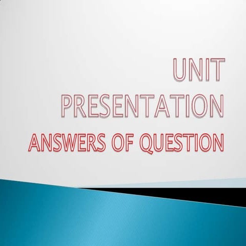 Unit presentation | PPTX