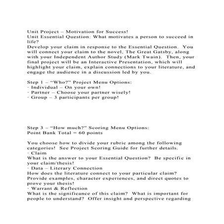 Multi genre project rubric | PDF