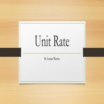 Unit rate | PPTX