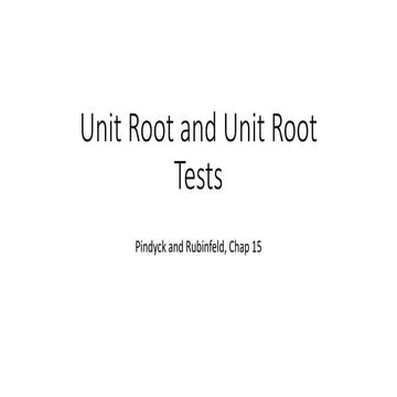 Unit Roots and Unit Root Tests eononomatrix.pptx