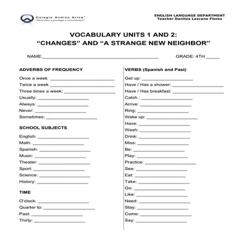 Units 1 and 2 Changes and A Strange New Neighbor | PDF