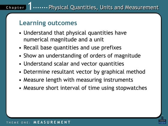 Introduction to Physical Quantities and Measurement | PPTX