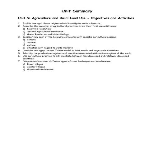 Unit Summaries 5 | DOC