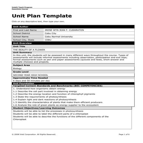 Unit template | DOC