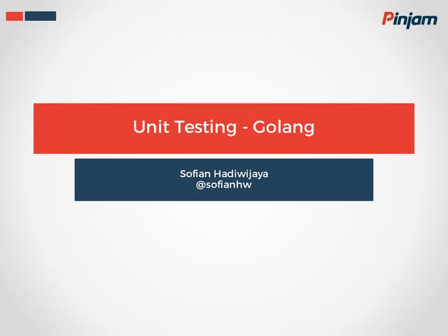 Tdd And Unit Testing In Golang Pdf