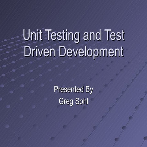 Automated Unit Testing And Tdd Ppt 8514