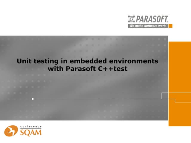 Unit Testing On Embedded Target With Ctest Ppt