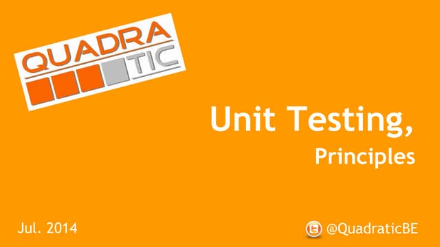 Unit testing, principles | PPT | Free Download Unit testing, principles | PPT | Free Download
