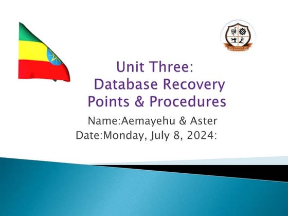 Crash recovery in database | PPTX