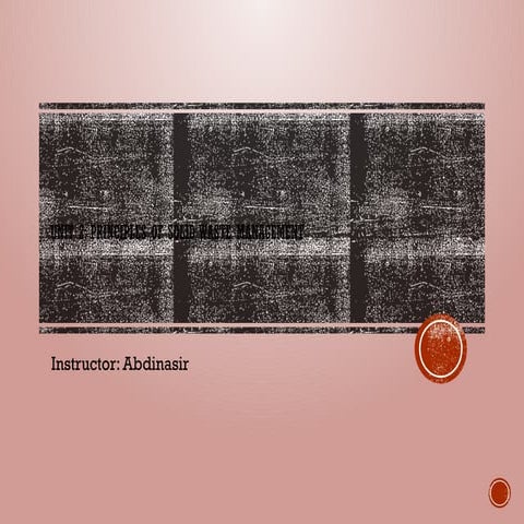 Unit 5.the important of landfill. waste management pptx | PPTX