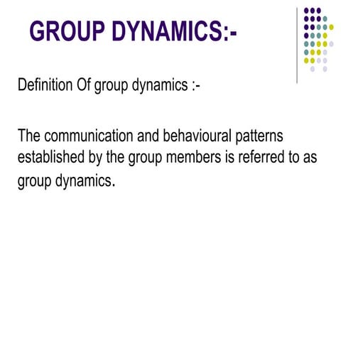 unit three C&TE.pptgroup dynamics and group members related to ...