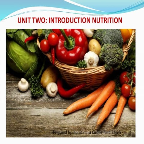 chapter two introduction nutrition | PPT