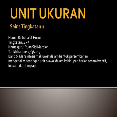 Unit Ukuran | PPTX