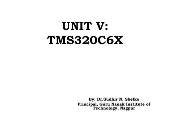 Architecture Of TMS320C50 DSP Processor | PDF