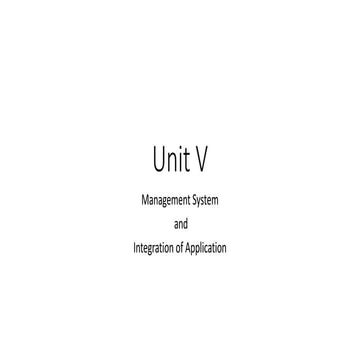 Unit V | PPT