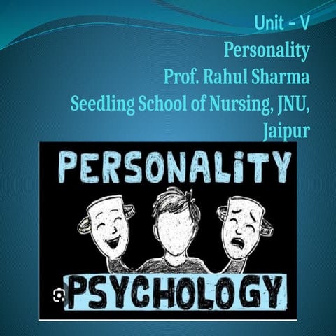 Unit V.pptx Personality, types, nature, determinants of personality | PPTX