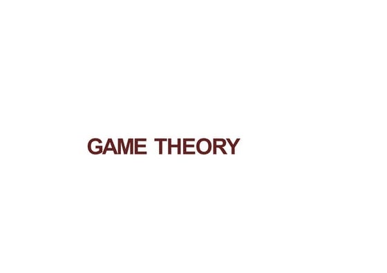 Game theory (Operation Research) | PPT