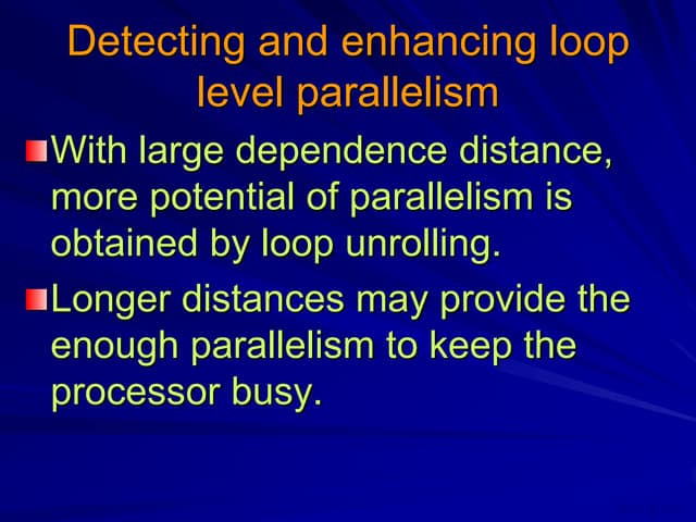 Unit V Detecting And Enhancing Loop Level Parallelism Advance Computer 9165