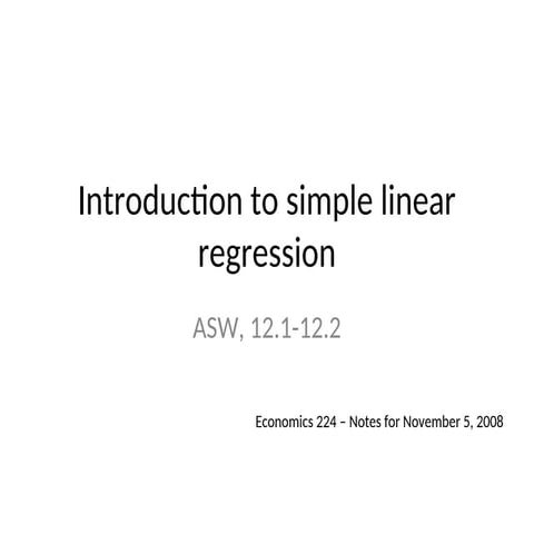 UNIT V -Introduction to simple linear regression.ppt