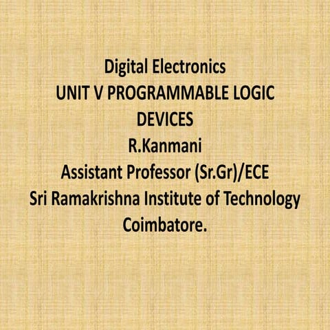 Unit V Memory And Programmable Logic Devices Pptx Programming Languages Computing