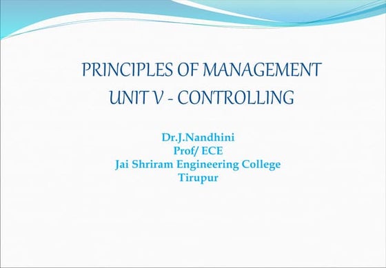 CBSE XII Business Studies Chapter 8 Controlling | PPT