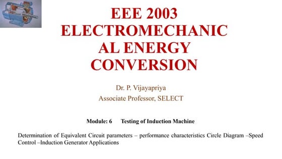 Lec 03 Equivalent Circuit Of A Synchronous Generator Ppt