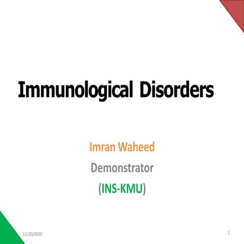 Unit VI-Immunological Disorders by Imran Waheed.pptx | Infectious ...