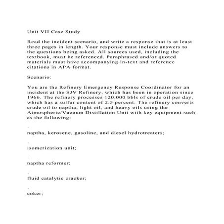 Unit VII Case StudyRead the incident scenario, and write a res.docx