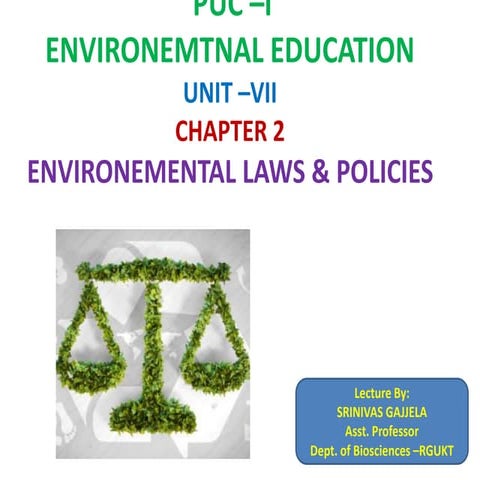 Environmental laws & policies | PPTX