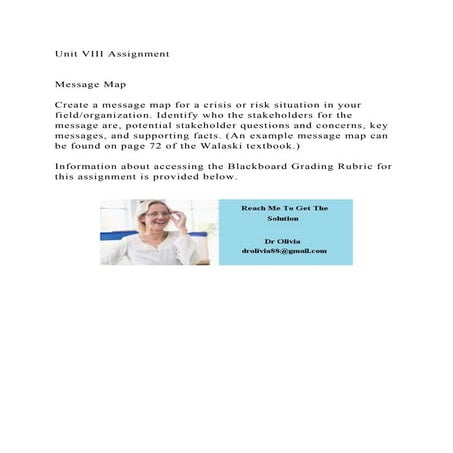 Unit VIII AssignmentMessage MapCreate a message map for a .docx