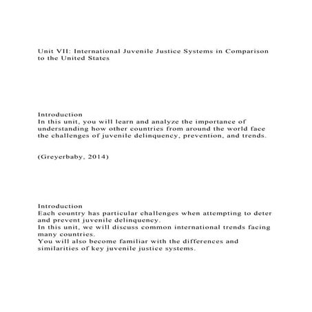 International and comparative juvenile justice | PPTX