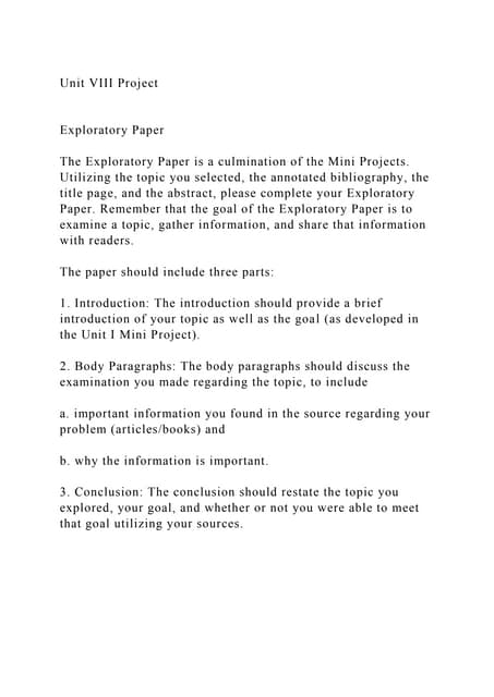 Assignment1) Example of a informal proposal report is located i.docx