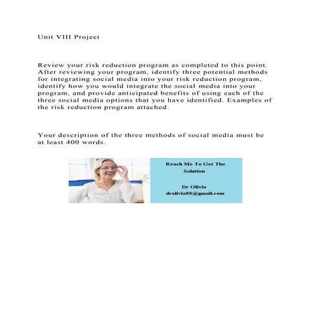 Unit VIII Project Review your risk reduction program as comp.docx