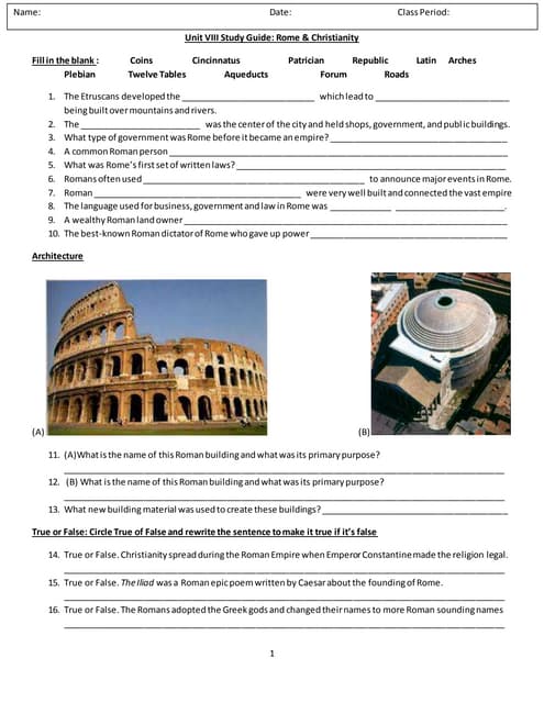 Unit 7 study guide | PDF