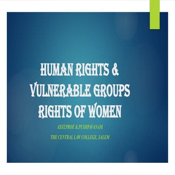UNIT V Women.pptx human rights related to women | PPTX