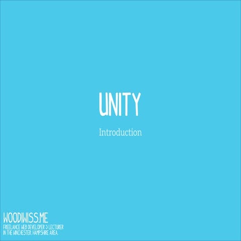 Unity Introduction Pdf