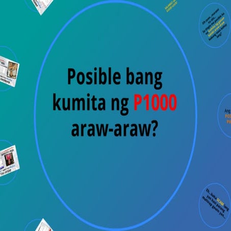 Paano kumita ng pera kahit nasa bahay lang? | PDF