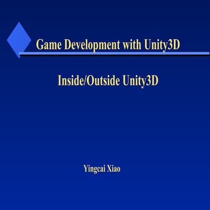 Unity3D.ppt, tell people all about unity. | PPT