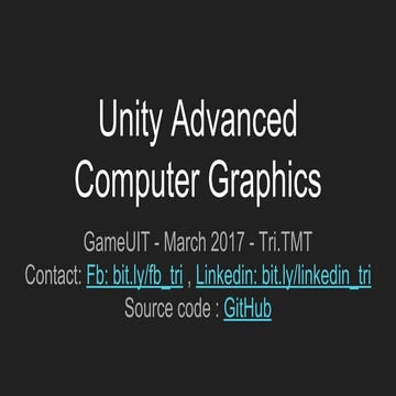 Unity advanced computer graphics | PDF