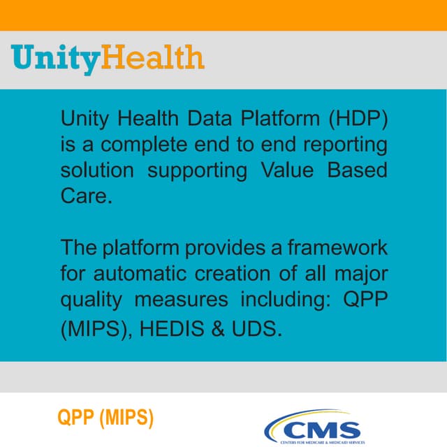 Unity health - QPP (MIPS), HEDIS and UDS Reporting | PDF
