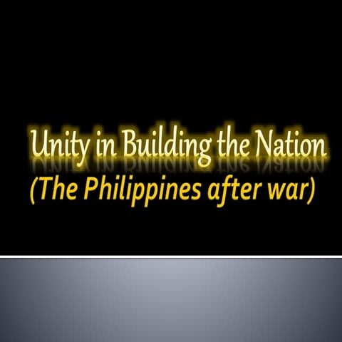 Unity in building the nation | PPTX