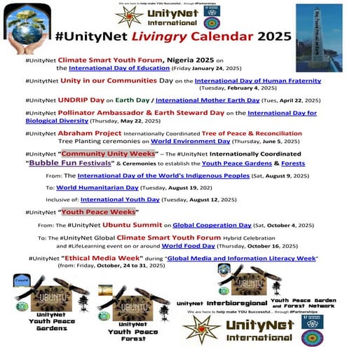 The UnityNet Livingry Calendar 2025 ver1.0 | PDF