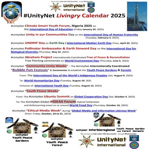 UnityNet Livingry Calendar 2025 (version 1.1) | PDF