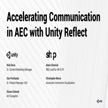 Accelerating communication in AEC with Unity Reflect | PPT