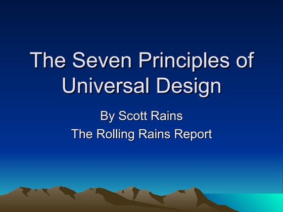 universal design principle | PPT