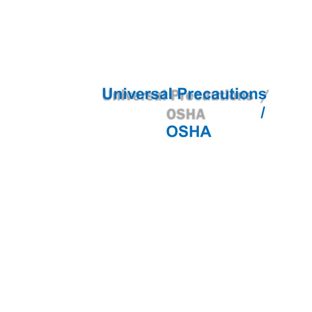 Universal precautions | PPTX