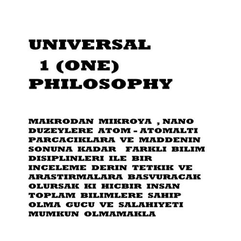 UNIVERSAL 1 ONE PHILOSOPHY.pdf...... | PDF