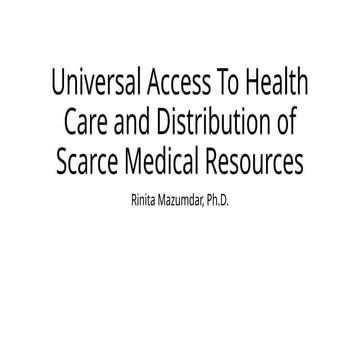 Universal Access To Health Care And Distribution Of2025 Pptx