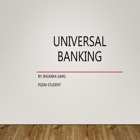 Universal banking | PPTX