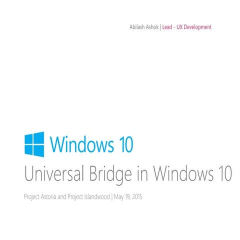 Universal Bridges in Windows 10 | PPTX